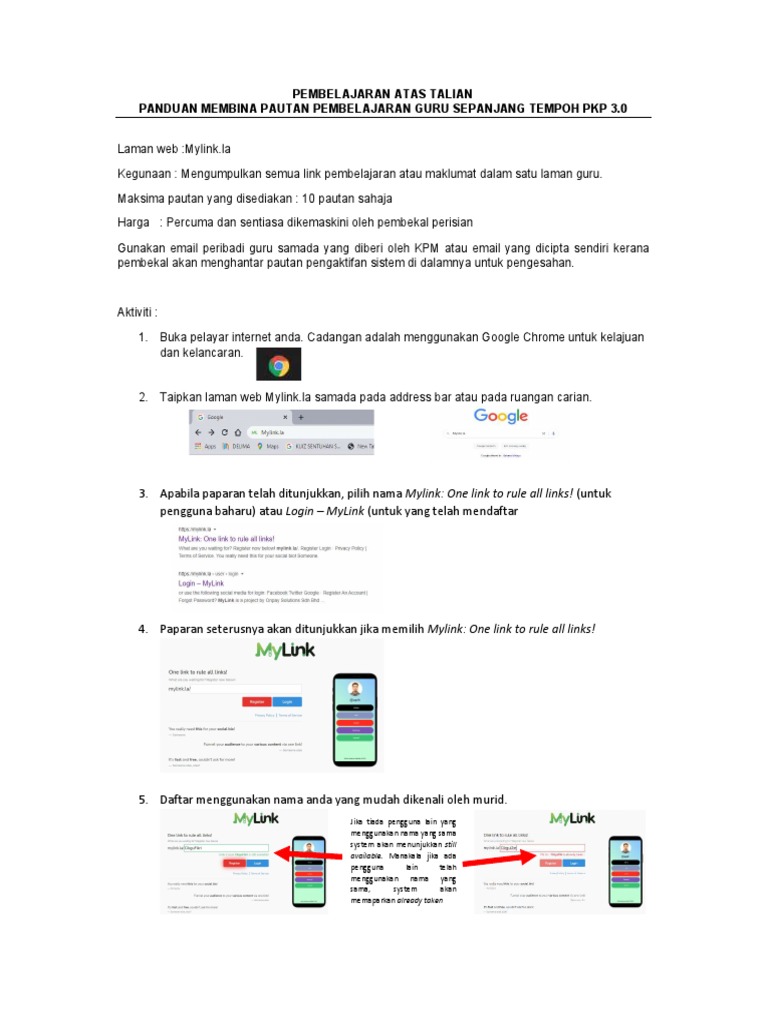 Tutorial Mylinkla | PDF