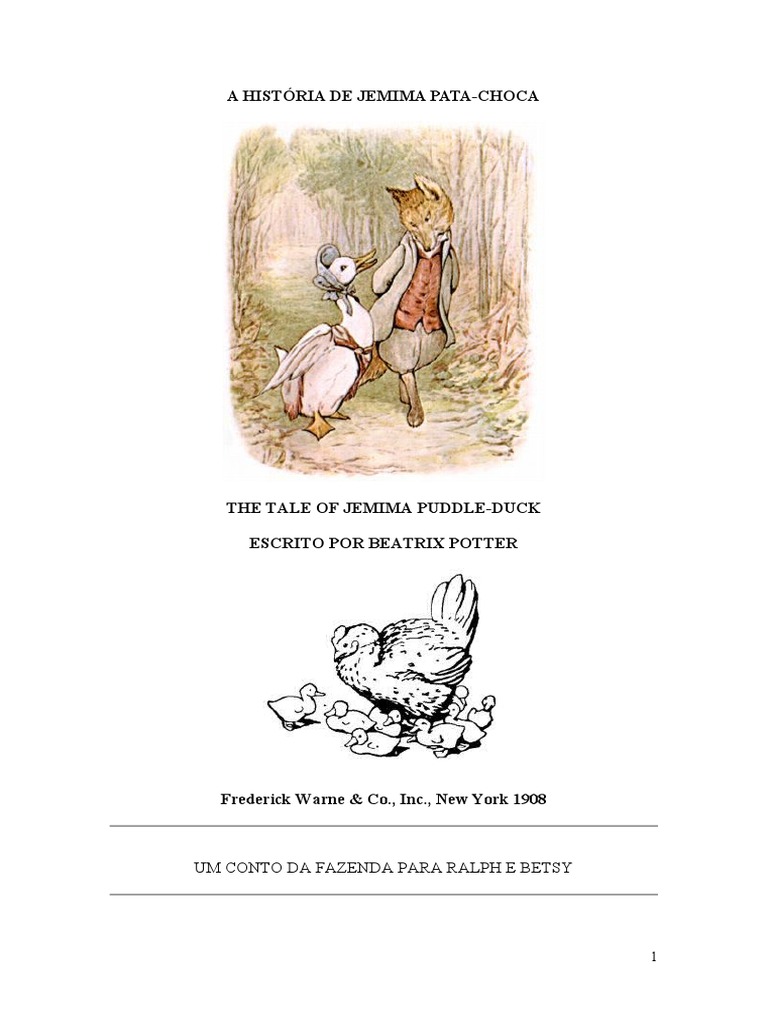 A História de Jemima Pata-Choca | PDF | Cães