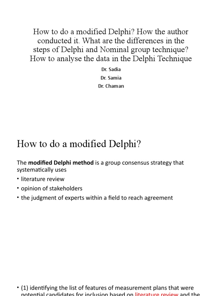 Delphi Technique | PDF | Likert Scale | Questionnaire