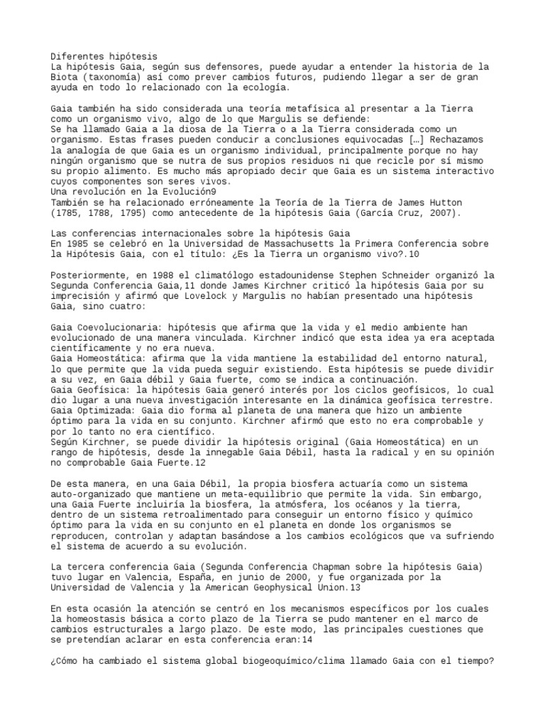 Hipotesis Gaia | PDF | Hipótesis de Gaia | Naturaleza