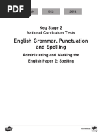 Key Stage 2: English Grammar, Punctuation and Spelling Test Mark ...