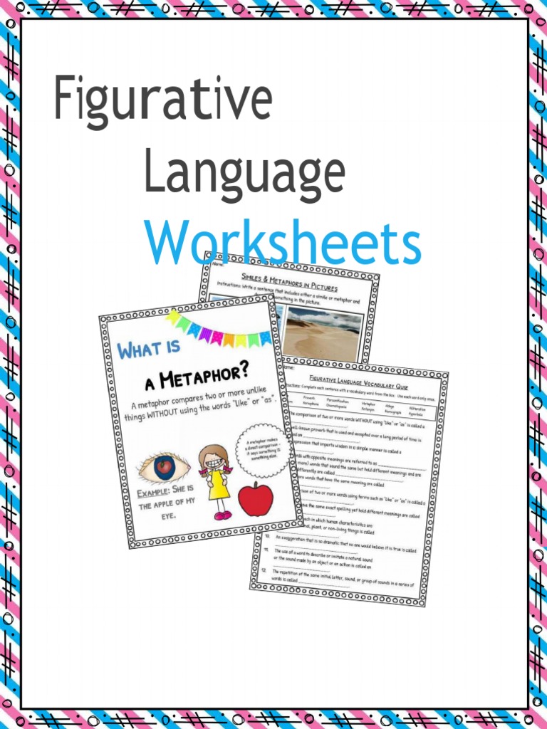 Figurative Language: Worksheets | PDF | Metaphor | Idiom