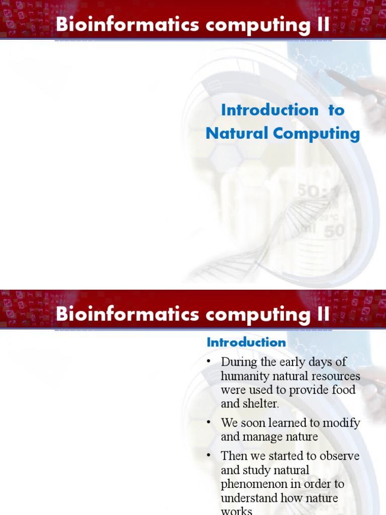 Bioinformatics Computing II: Introduction To Natural Computing | PDF ...