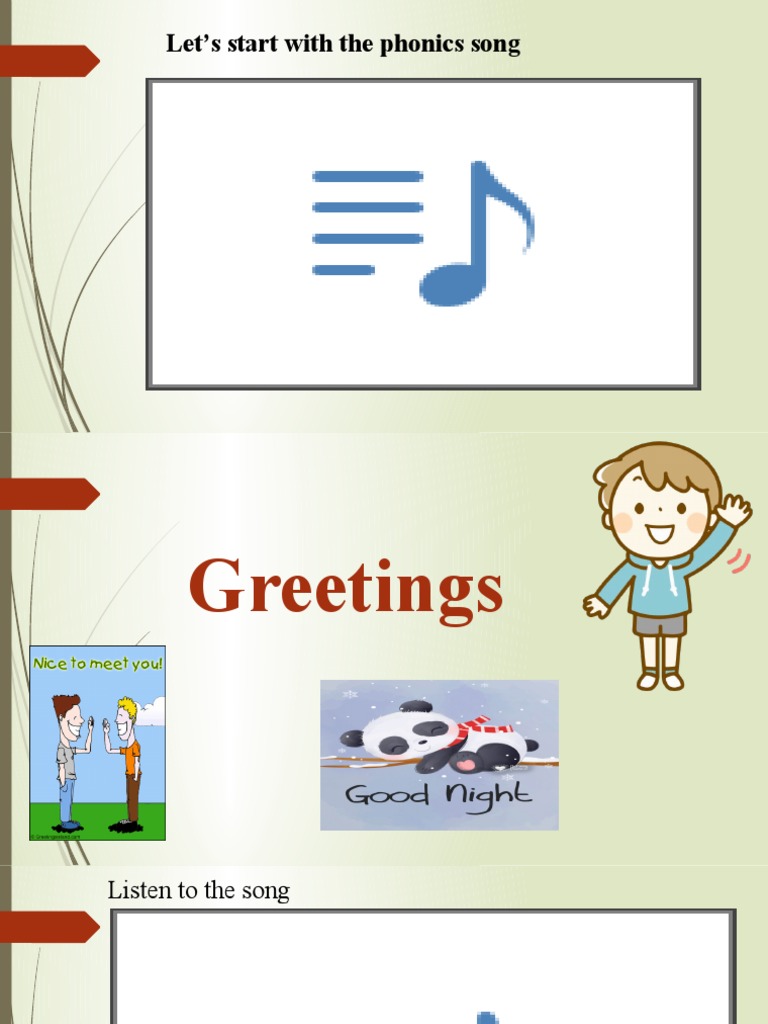 Greeting - Level 1 | PDF | Language Arts & Discipline | Art
