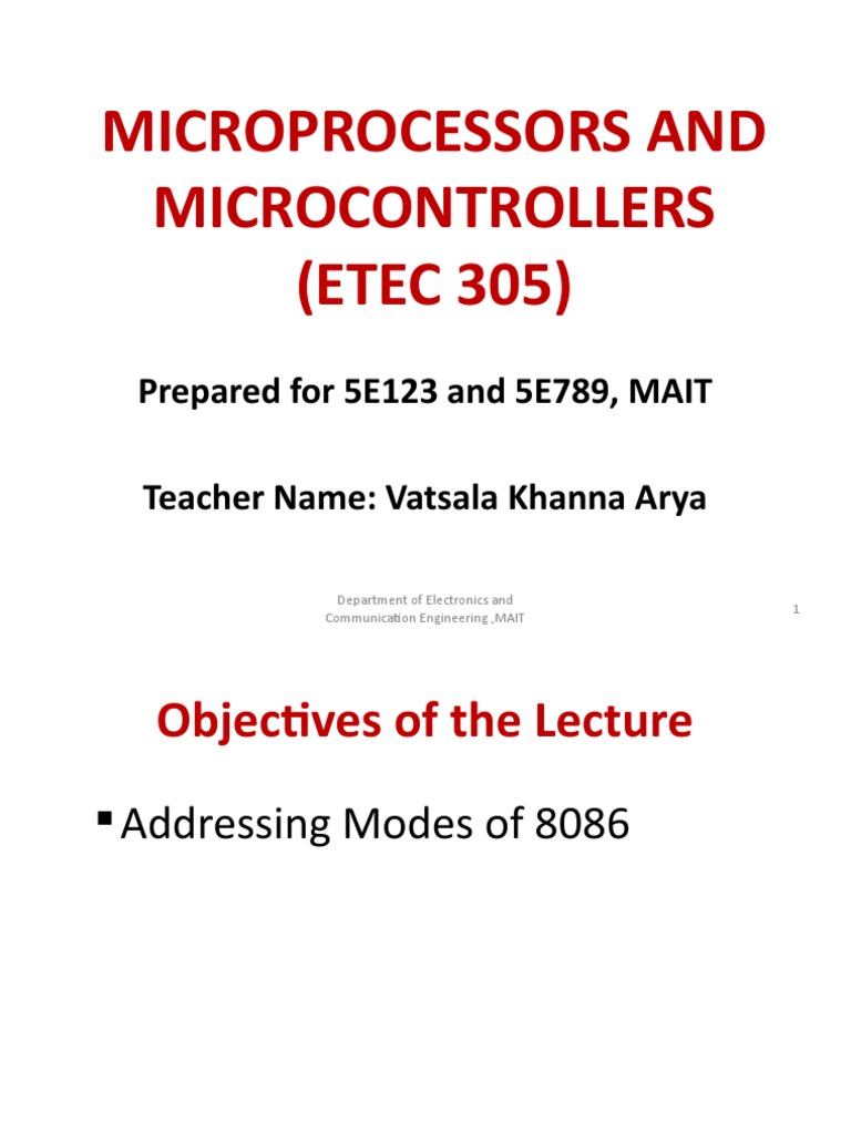 8086 Addressing Modes Guide | PDF | Computer Architecture | Computer ...