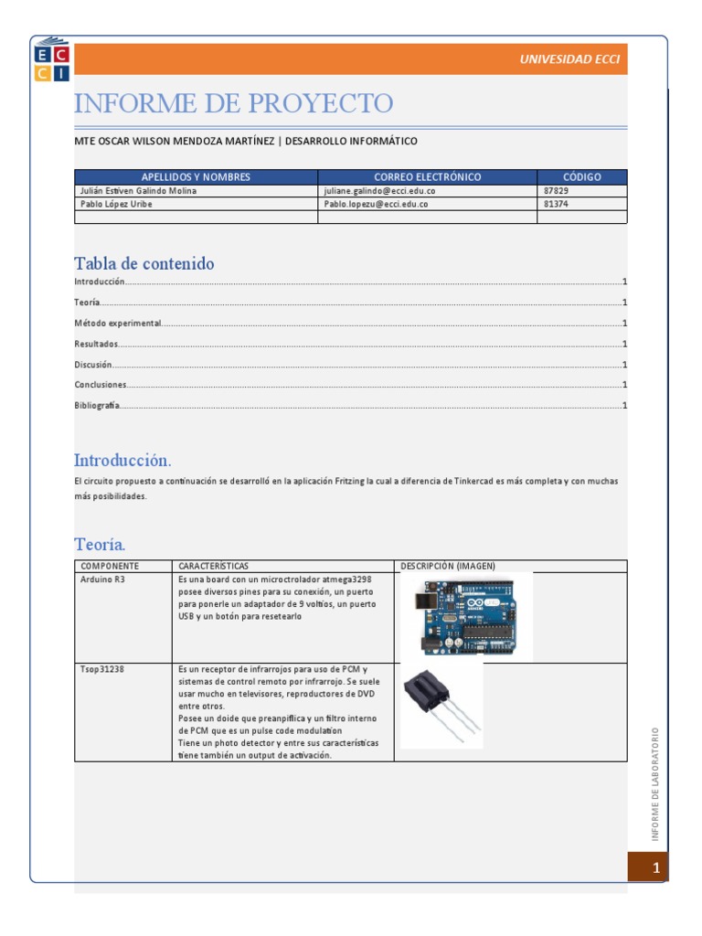 Plantilla para Informe | PDF | Simulación | Arduino