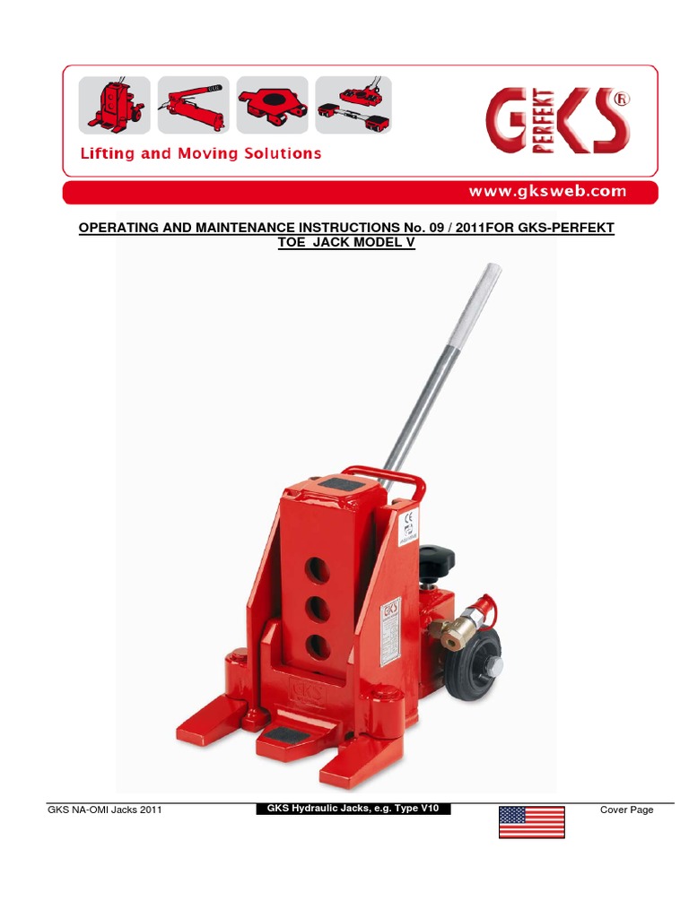 GKS V-Series Jack - Operating Manual-1 | PDF | Tools | Pump
