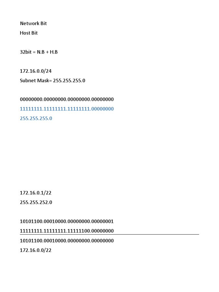 Network Bit Host Bit | PDF | Computers