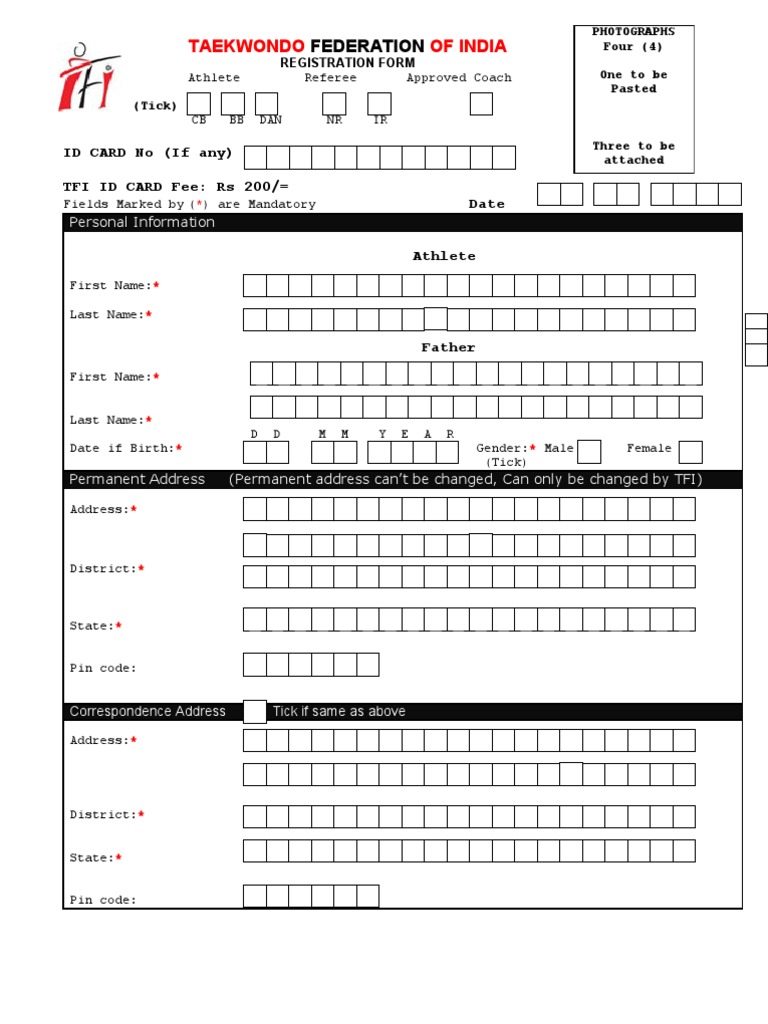 Tfi Form | PDF | Identity Document | Access Control