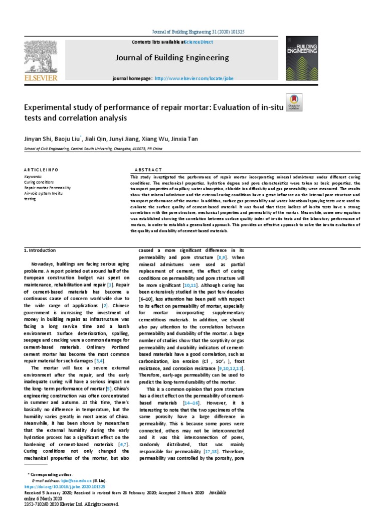 Journal of Building Engineering | PDF | Porosity | Concrete