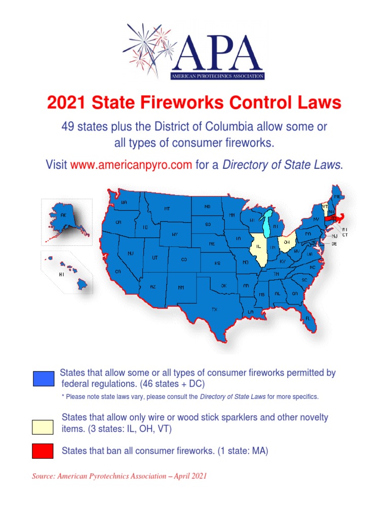 2021 Fireworks State Map | PDF | Politics