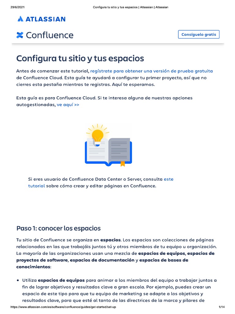 Confluence Guia de Inicio | PDF