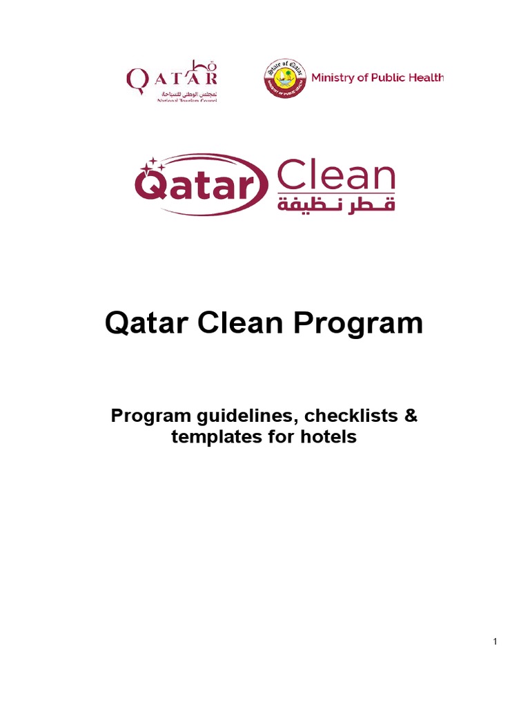 Qatar Clean Program - VF | PDF | Hygiene | Disinfectant