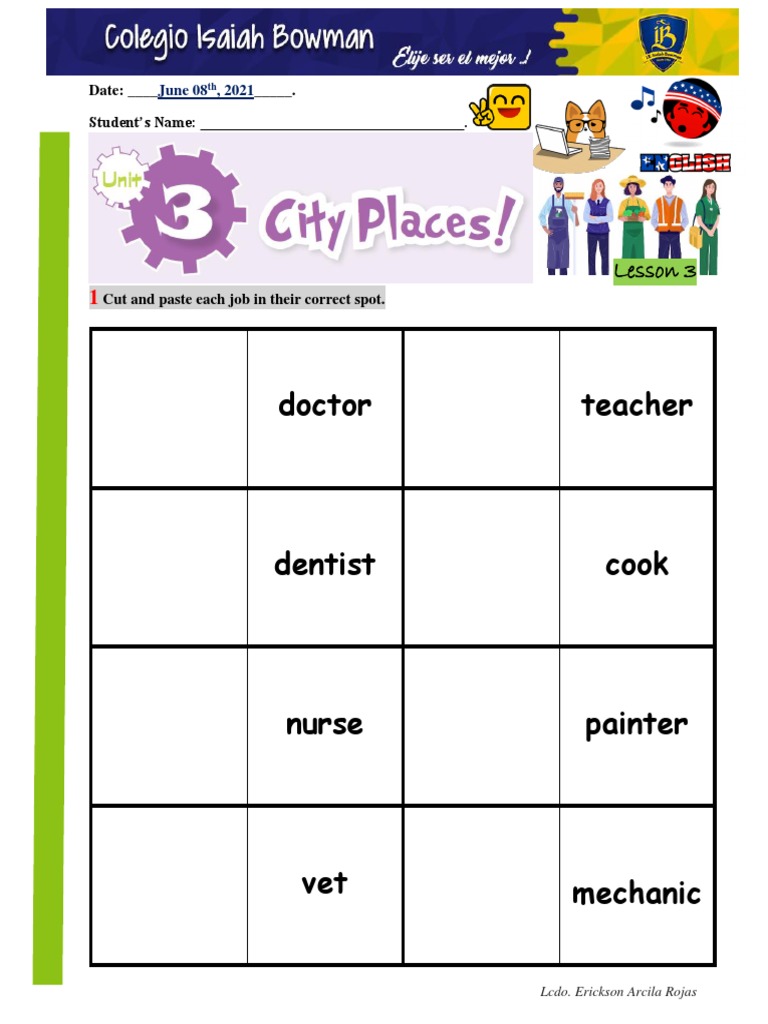 Unit 3 City Places - Lesson 3 | PDF