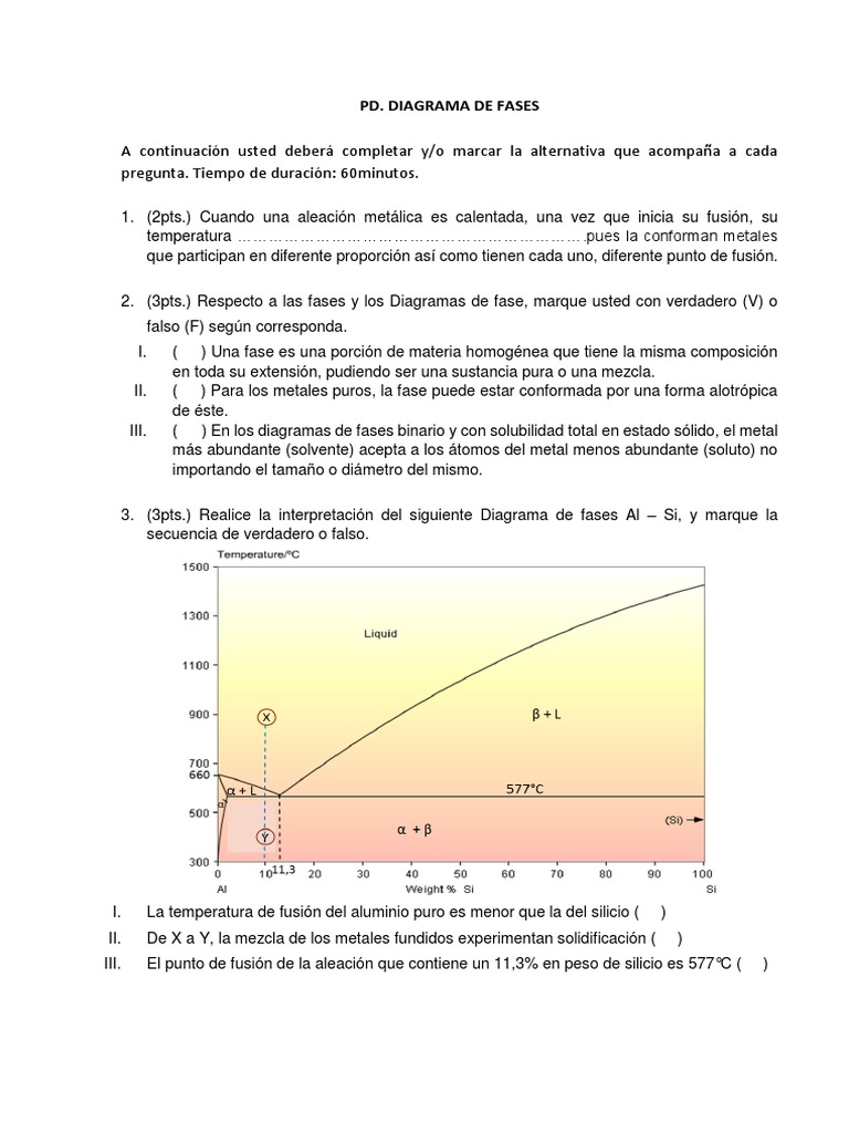 P.D.Diagrama T-T y de Fases2 | PDF | Diagrama de fases | Fase (materia)