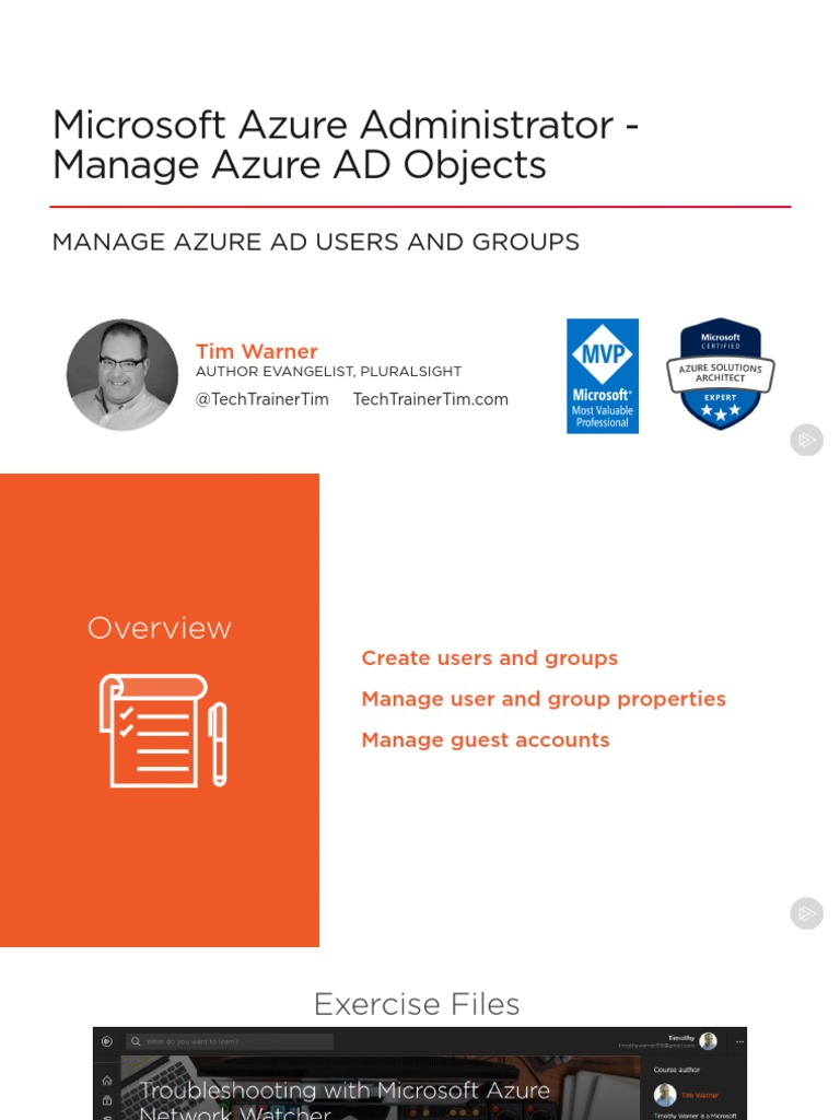 Manage Azure Ad Users and Groups Slides | PDF | Active Directory | Data ...