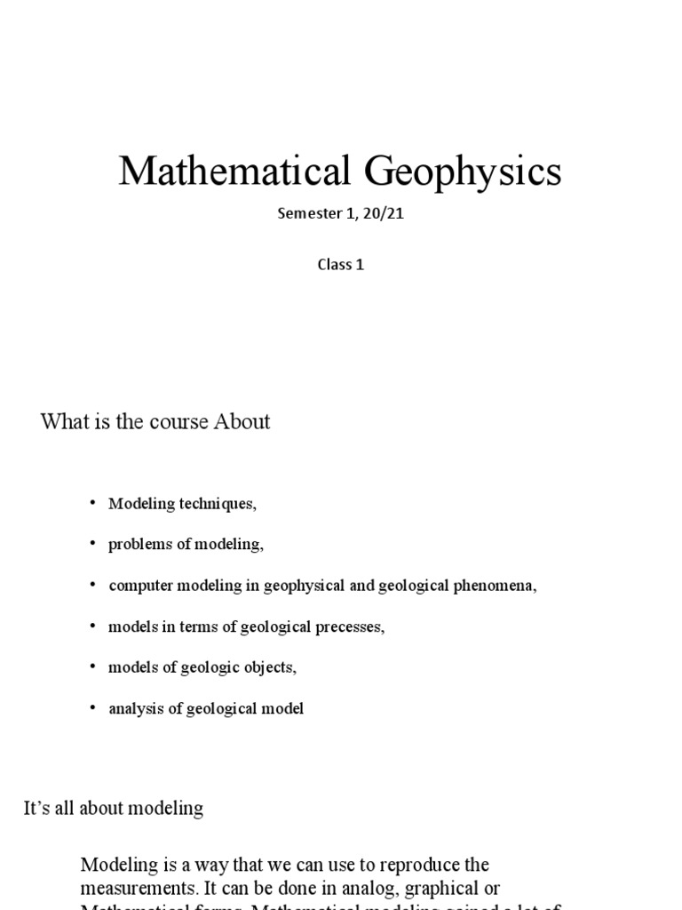 Mathematical Geophysics - c1 | PDF | Equations | Differential Equations
