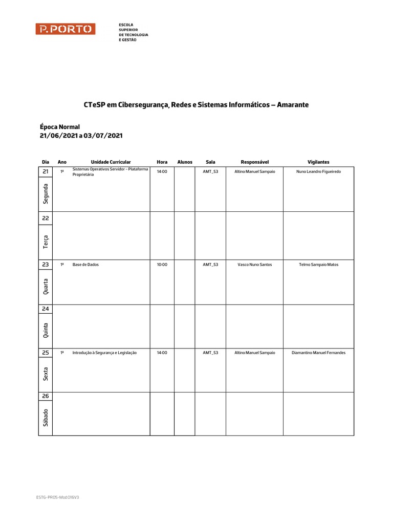 Mapa de Exames - Época Normal - Todos Os Cursos-1 | PDF | Ciência da ...