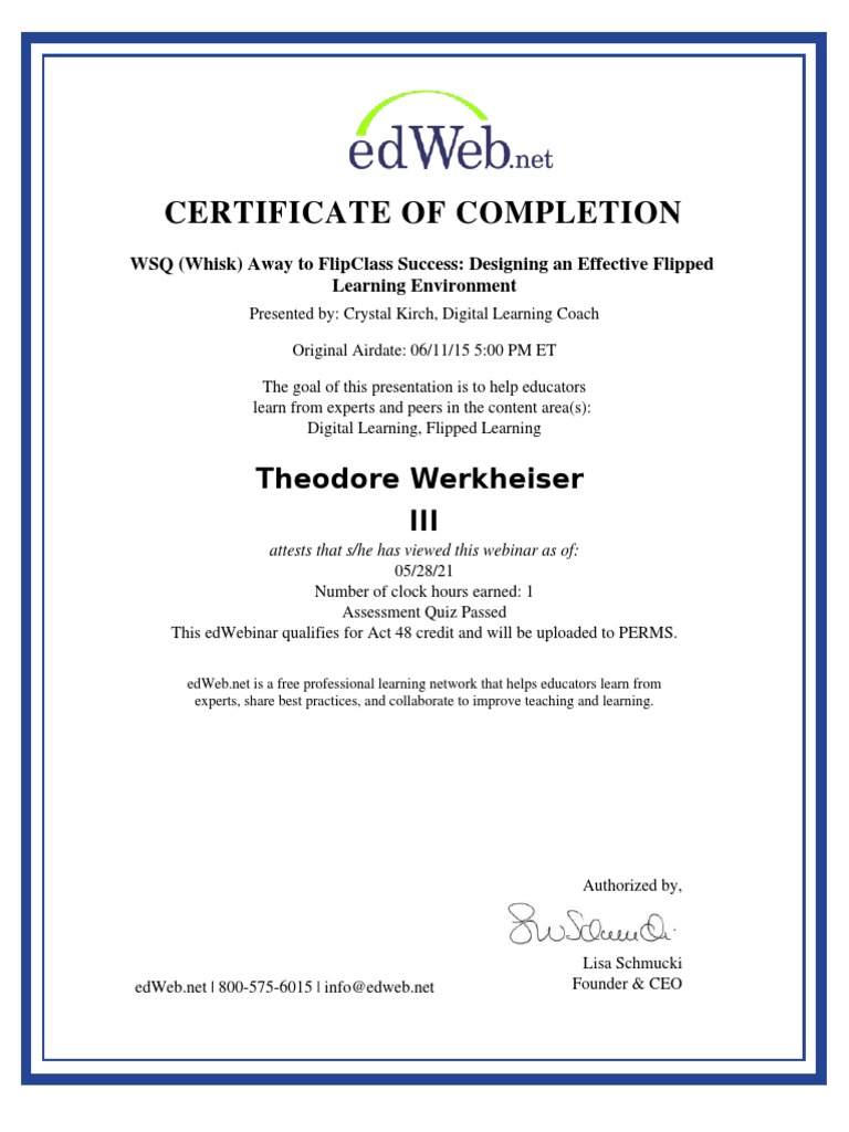 Edweb Certs Combined 06-2021 Compressed | PDF | Differentiated ...