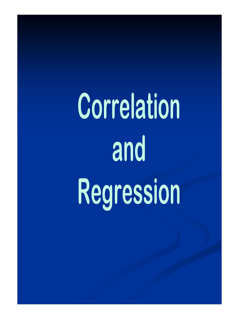 Lecture 6 - Linear Regression and Correlation | PDF | Correlation And Dependence | Data Analysis