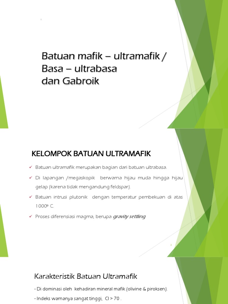 Klasifikasi Batuan Ultramafik dan Mafik | PDF