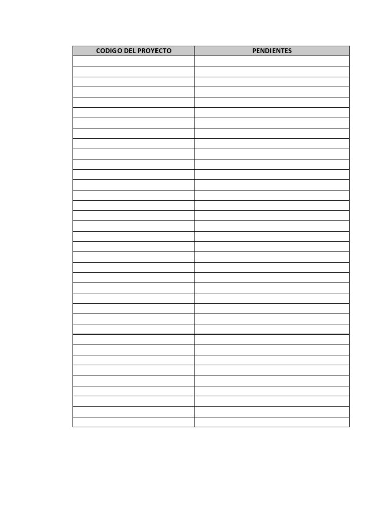 Formato-Pendientes (1) Insumo | PDF | Sólido amorfo | Bienes manufacturados