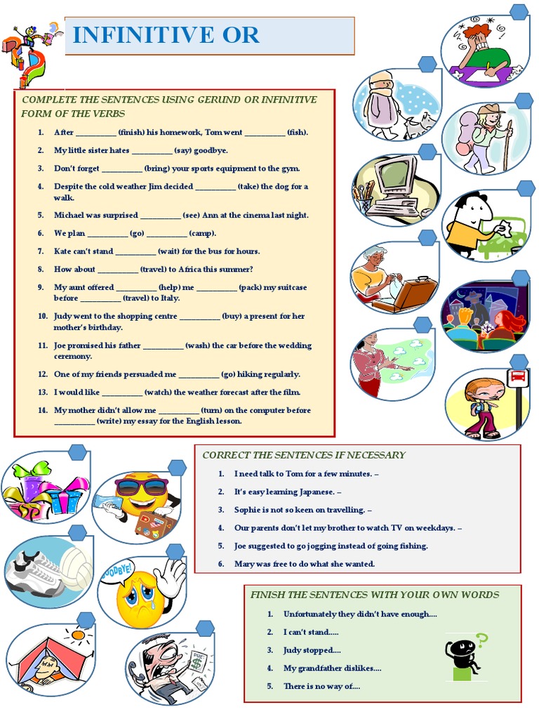 Gerund or Infinitive - 78826 | Download Free PDF | Grammar | Syntax