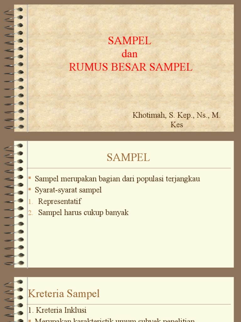 Rumus Besar Sampel MSD | PDF