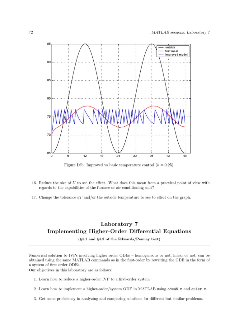 LAB07 | PDF | Ordinary Differential Equation | Nonlinear System