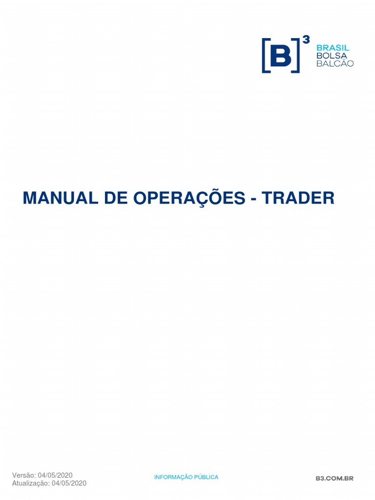 Manual de Operacoes - Trader | PDF | Título corporativo | Opção (finanças)