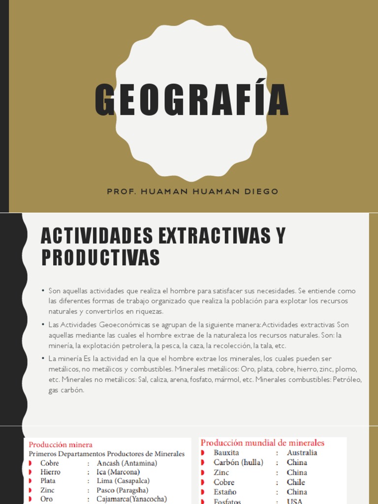 Actividades Extractivas y Productivas | PDF | Minería | Agricultura
