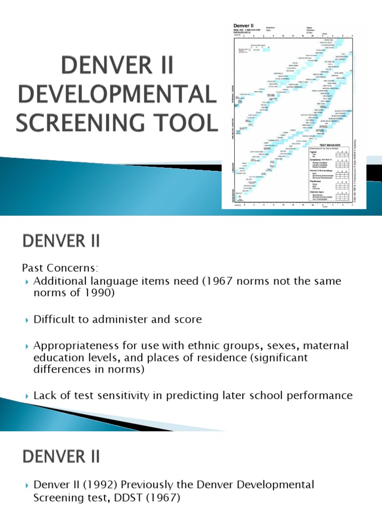 Denver II - Developmental Screening Tool (Lecture Note) | PDF | Human ...