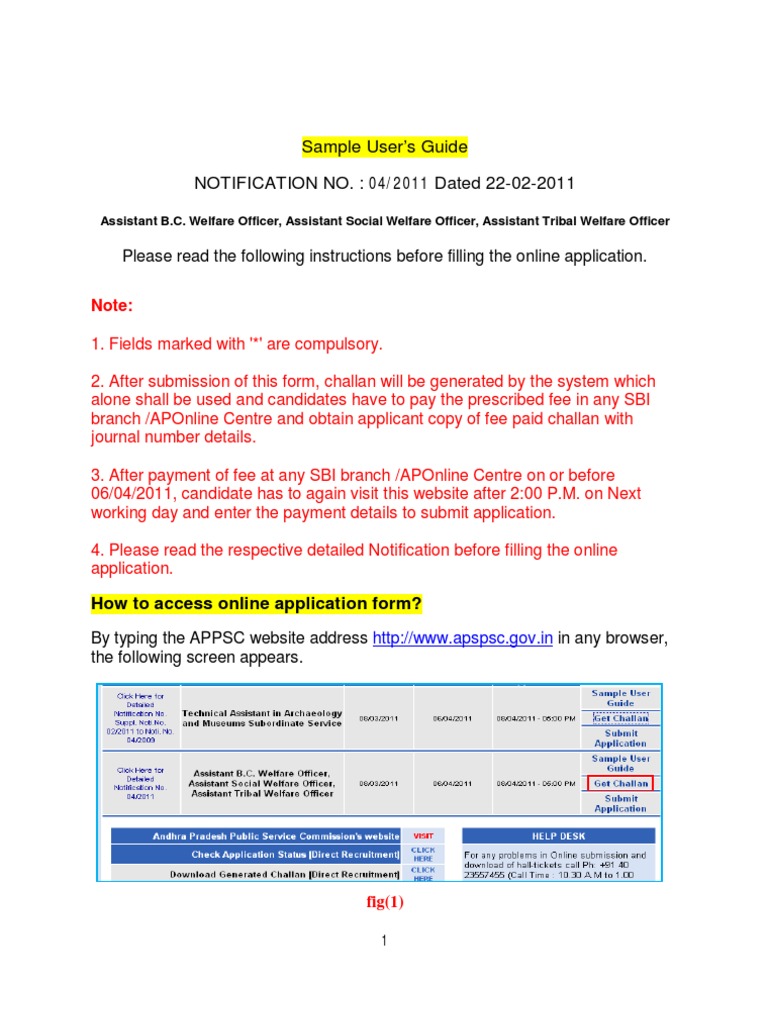 Sample User's Guide Notification No.: 04/2011 Dated 22-02-2011 | PDF ...