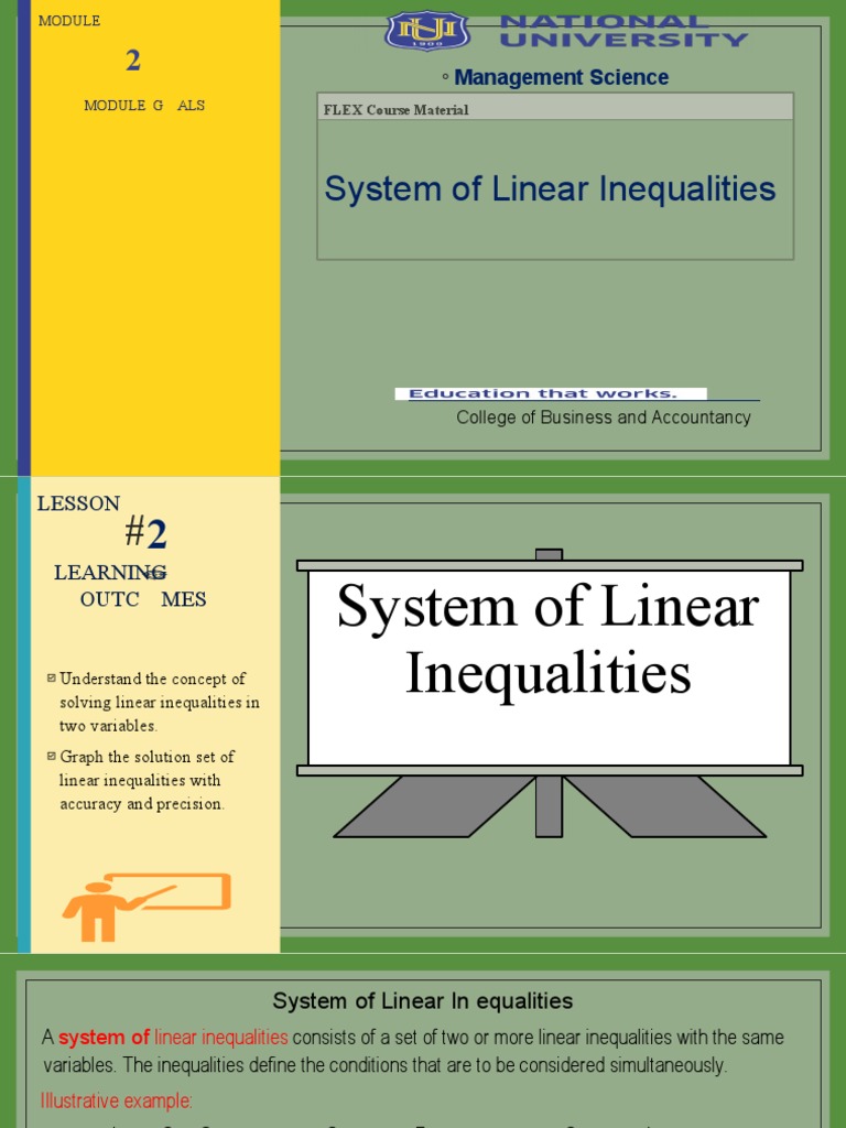 MANSCI Systems of Linear Inequalities (R) | PDF | Equations | Analysis