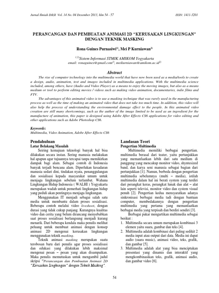 ID Perancangan Dan Pembuatan Animasi 2d Ker | PDF | Computing ...