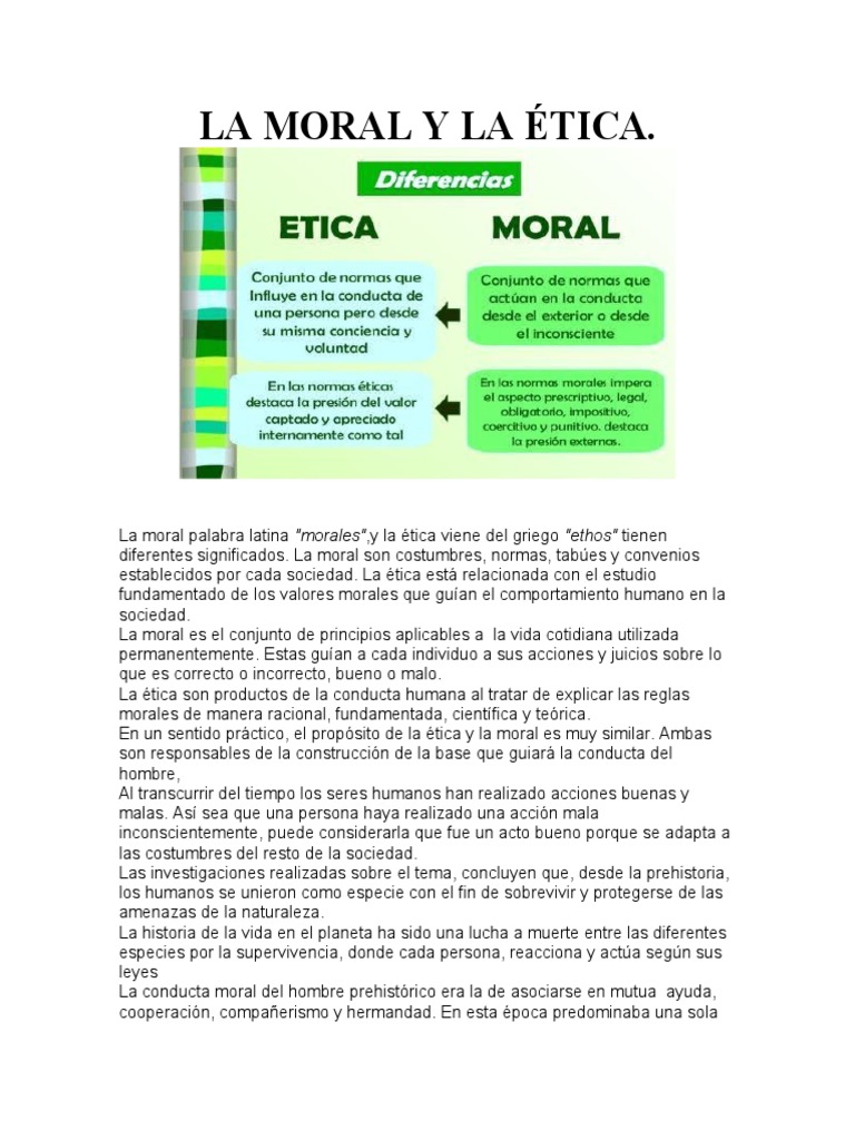 La Moral y La Ética | PDF | Moralidad | Comportamiento