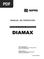Manual de Operación Nipro Diamax | PDF | Hemodiálisis | Tornillo