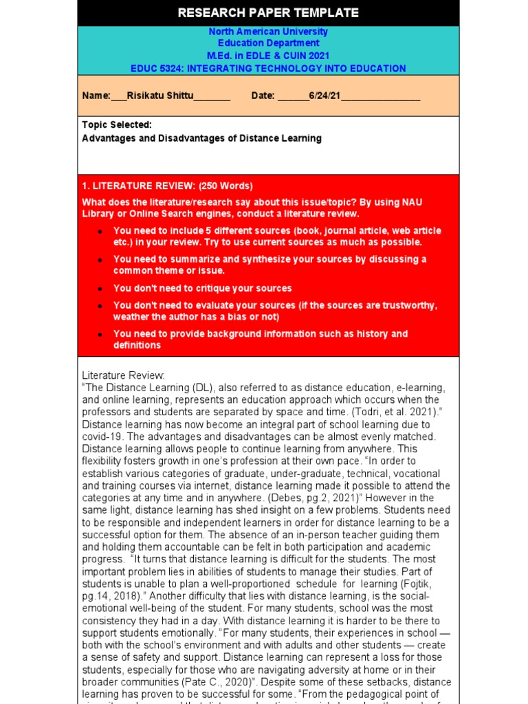 Distance Learning: Pros and Cons Analysis | PDF | Distance Education ...