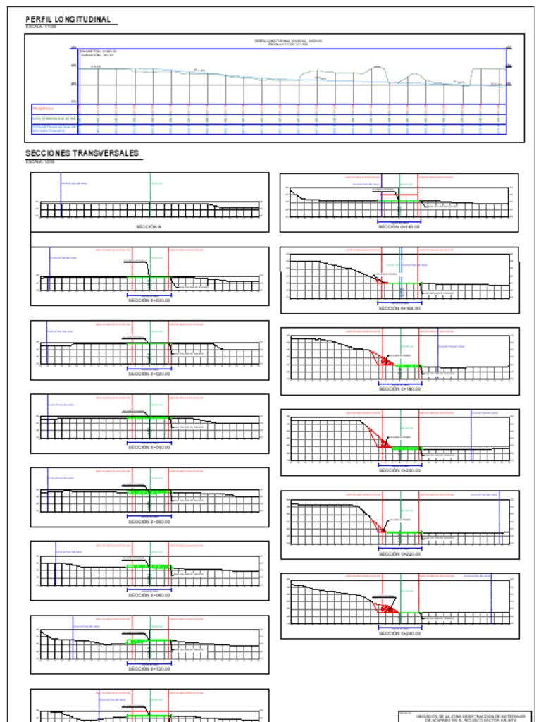 Perfil Longitudinal y Secciones Transversales | PDF | Naturaleza