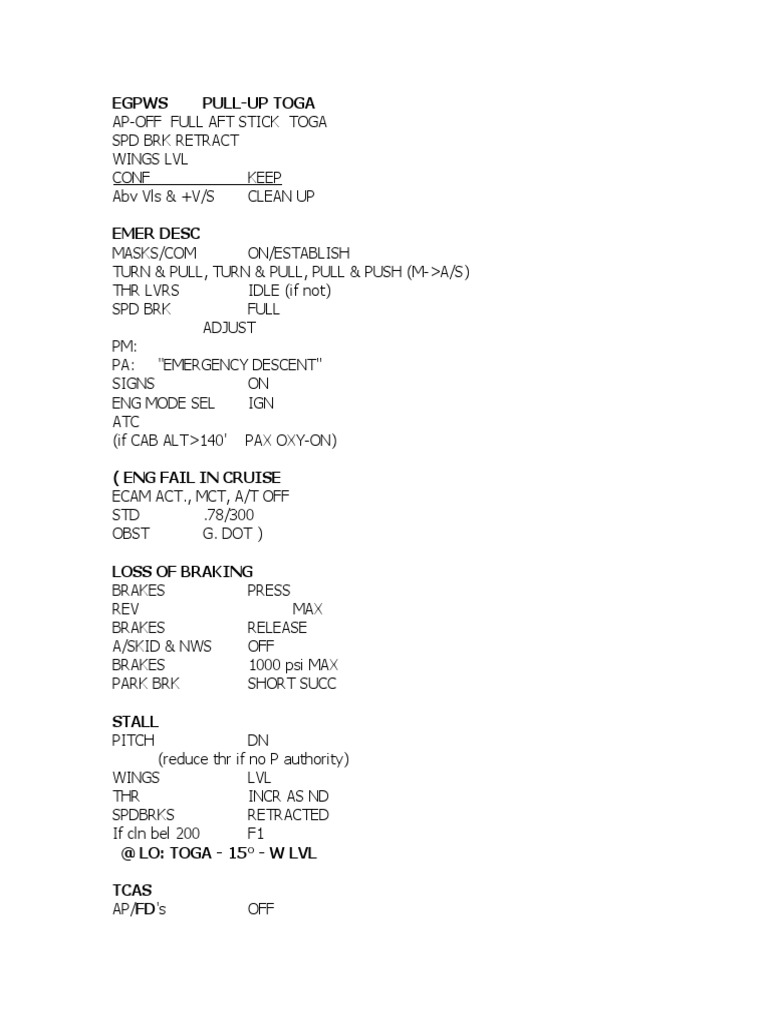 Airbus 320 Memo | PDF