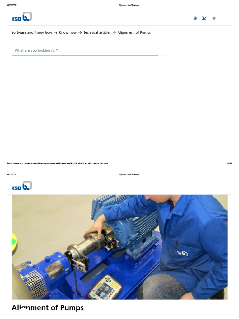 Alignment of Pumps | PDF | Electric Motor | Screw