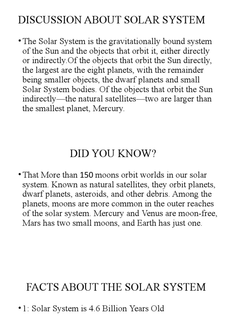 Discussion About Solar System | Download Free PDF | Solar System | Planets