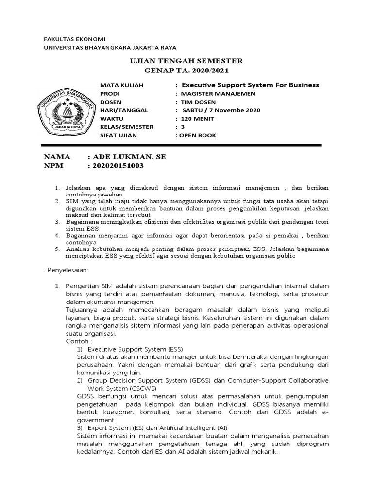 Uts Ess-Ade Lukman | PDF