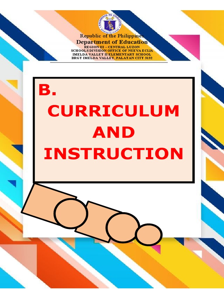 B. Curriculum AND Instruction: Department of Education | PDF