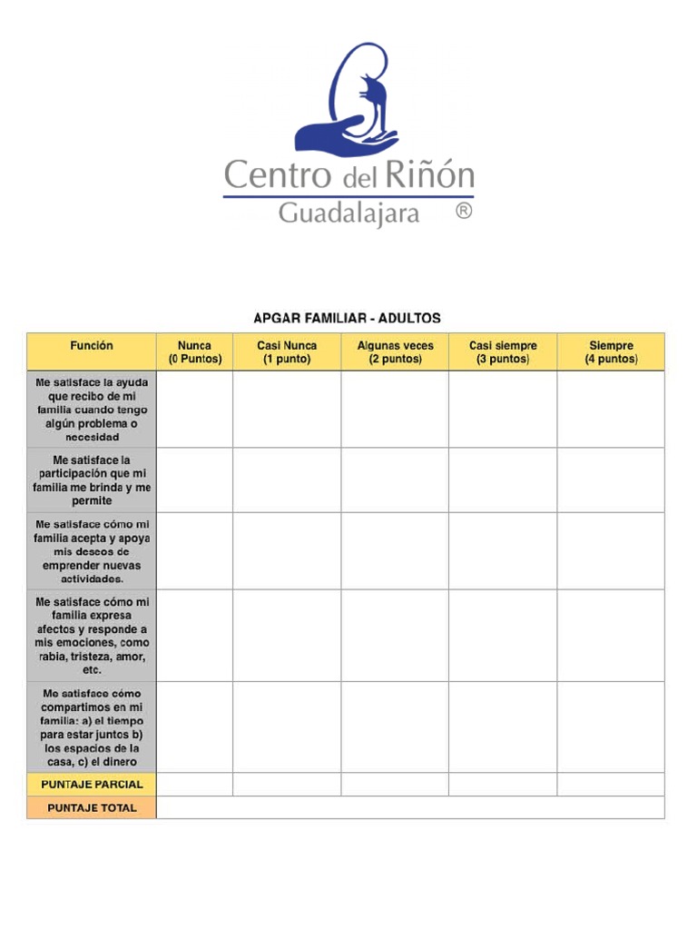 Apgar Familiar Adultos | PDF