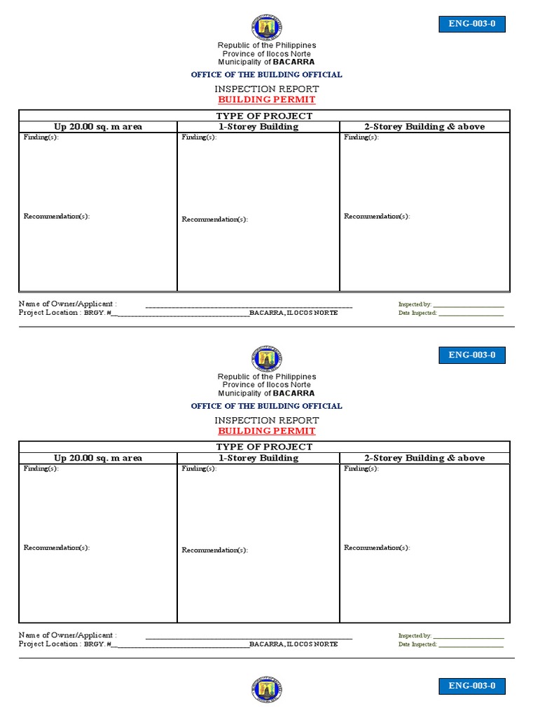 BLDG - Inspection Report | PDF