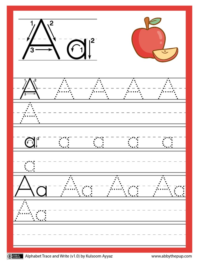 Trace and Write Alphabet Worksheets | PDF | Language Arts & Discipline