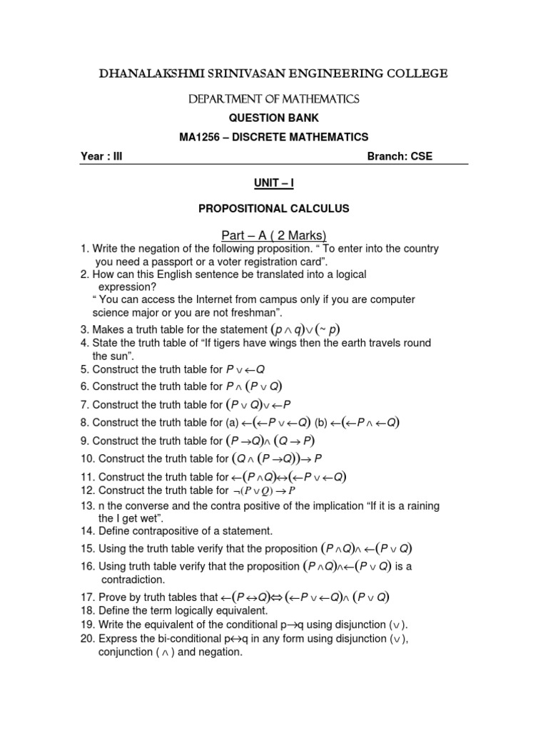 Discrete Mathematics | Download Free PDF | Group (Mathematics) | Ring ...