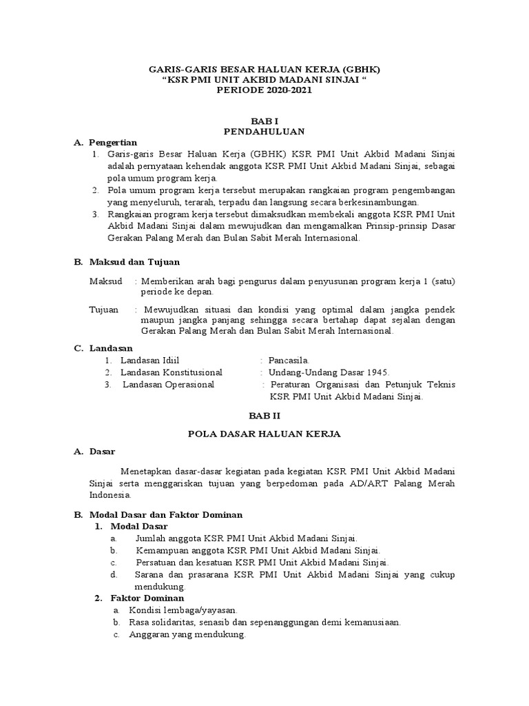 GBHK KSR PMI Unit Akbid Madani Sinjai | PDF | Bisnis | Pengelolaan ...