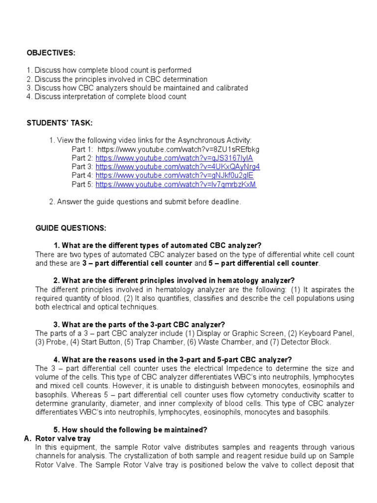 CBC Analysis and Interpretation Guide | PDF | White Blood Cell | Blood